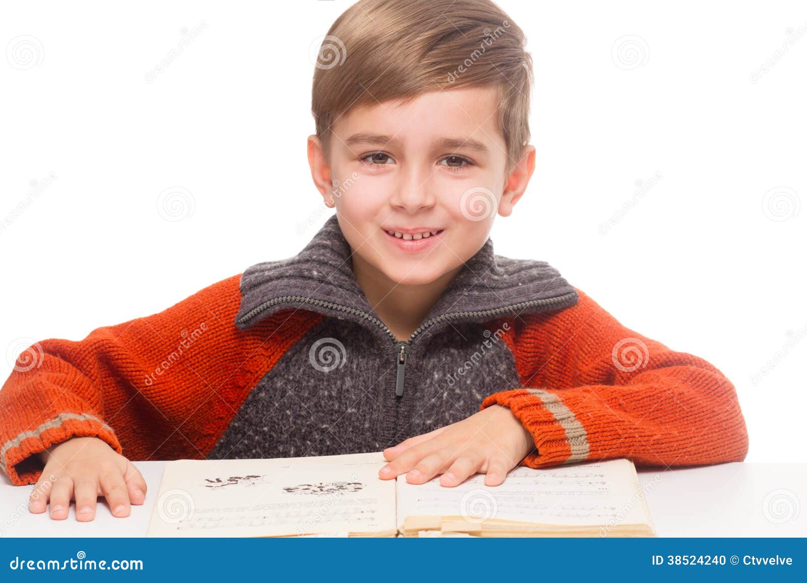 Boy reading stock photo. Image of reading, smile, grading - 38524240