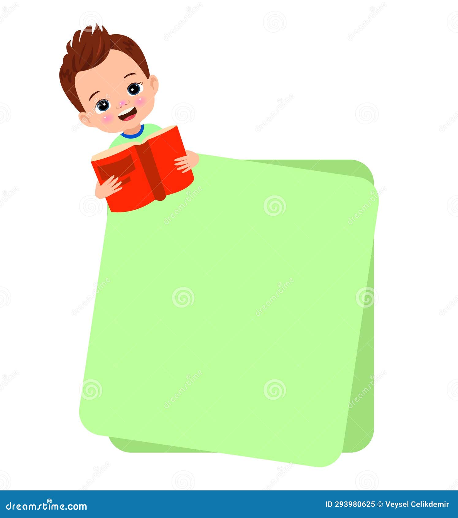 Boy Reading a Book White Background Stock Vector - Illustration of ...