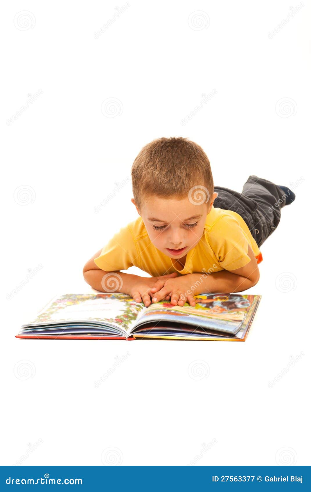 Boy reading a story stock image. Image of cute, person - 27563377