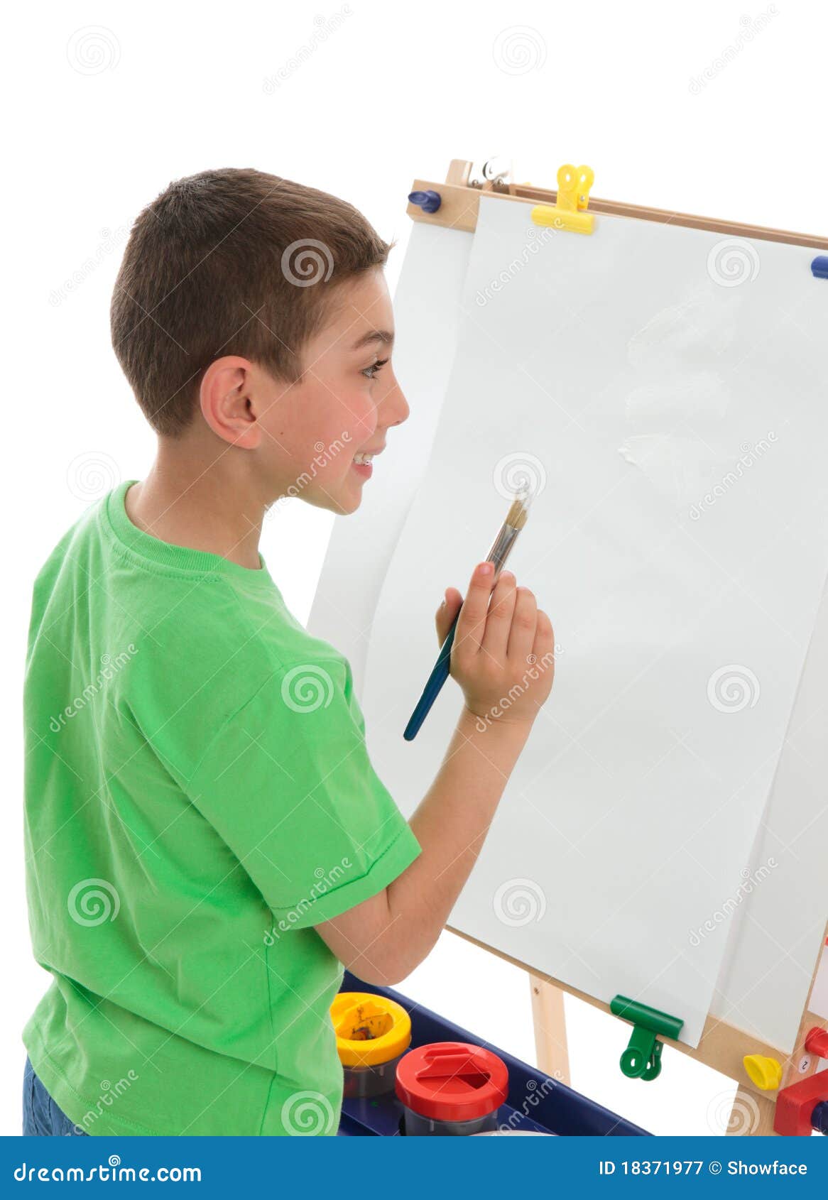 Boy reading to paint stock image. Image of colours, ltkidspics - 18371977