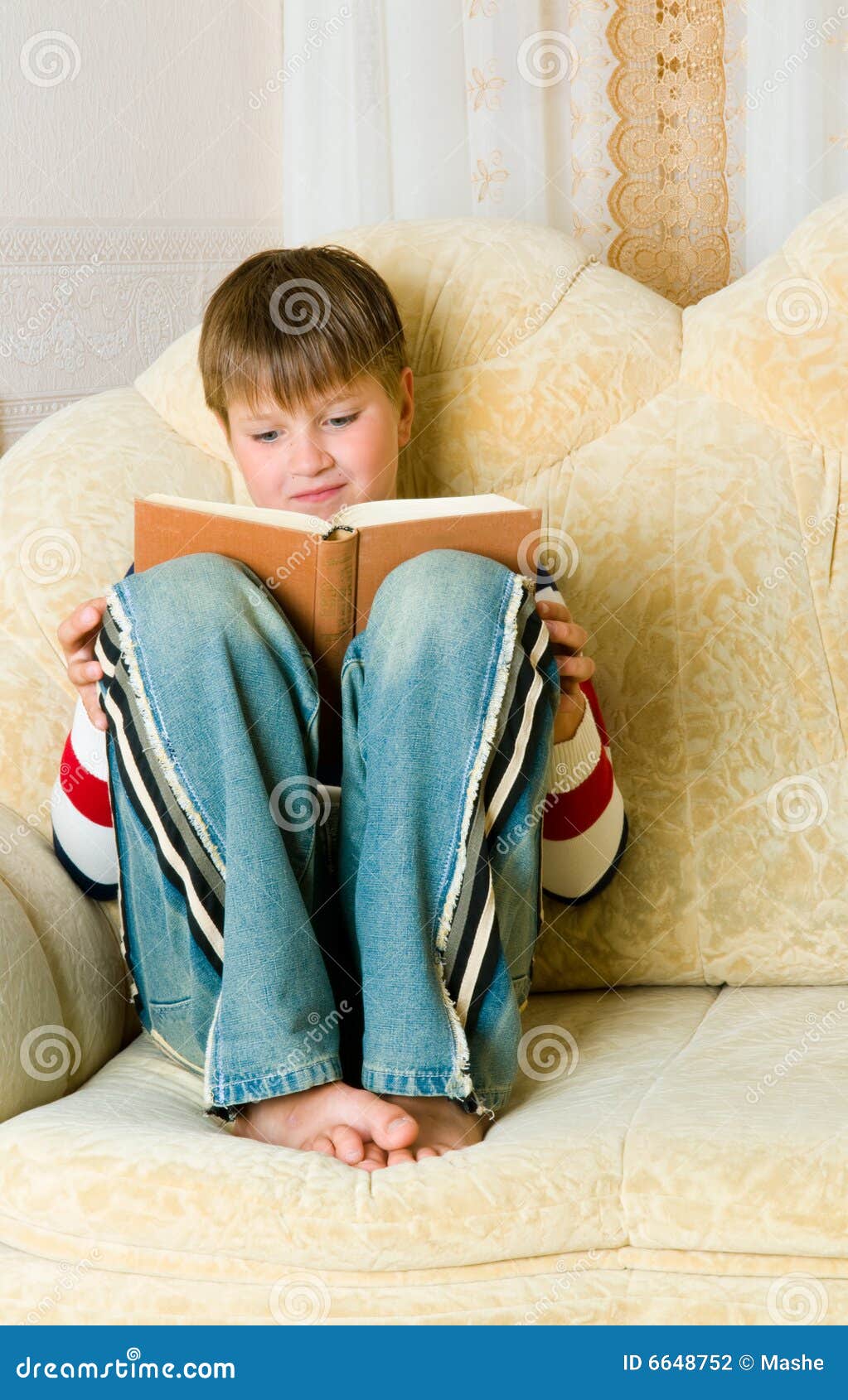 Boy reads book stock photo. Image of read, family, educational - 6648752