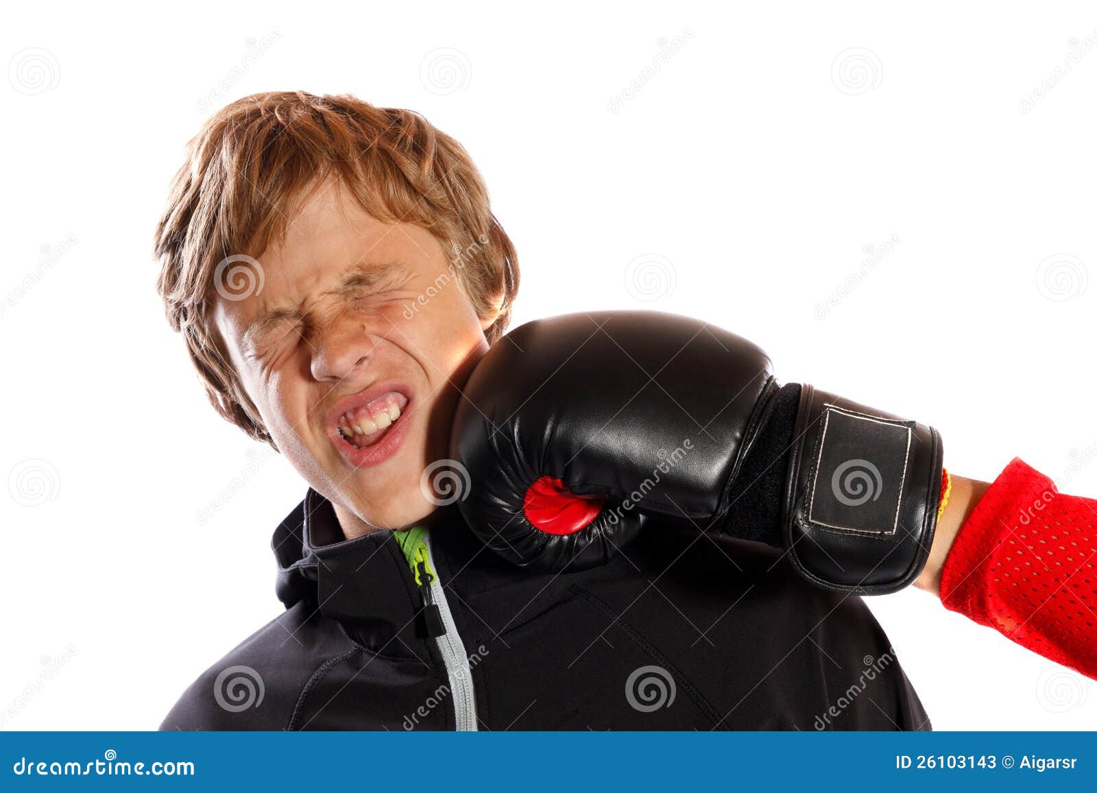 Boy Receiving Punch To Face Stock Image - Image of fight, anger: 26103143