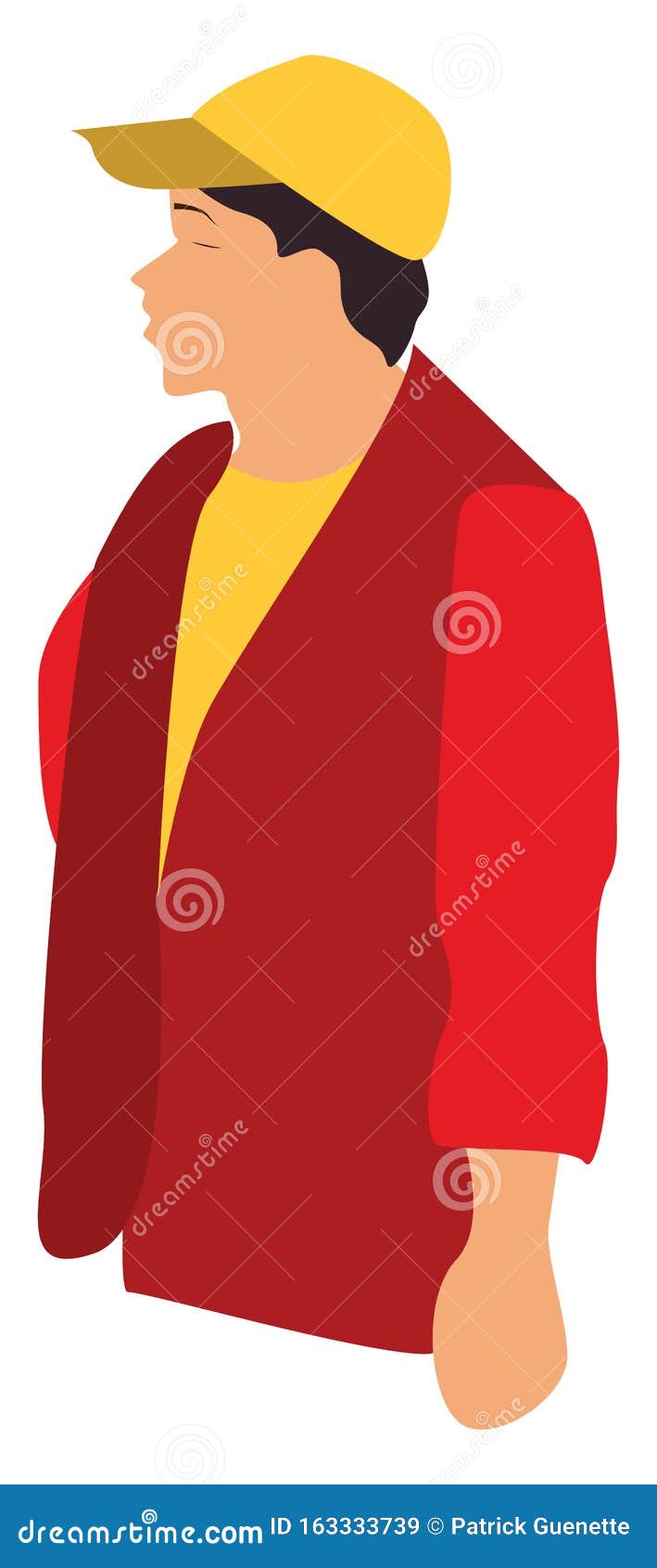 Boy with Red Jacket, Illustration, Vector Stock Illustration ...