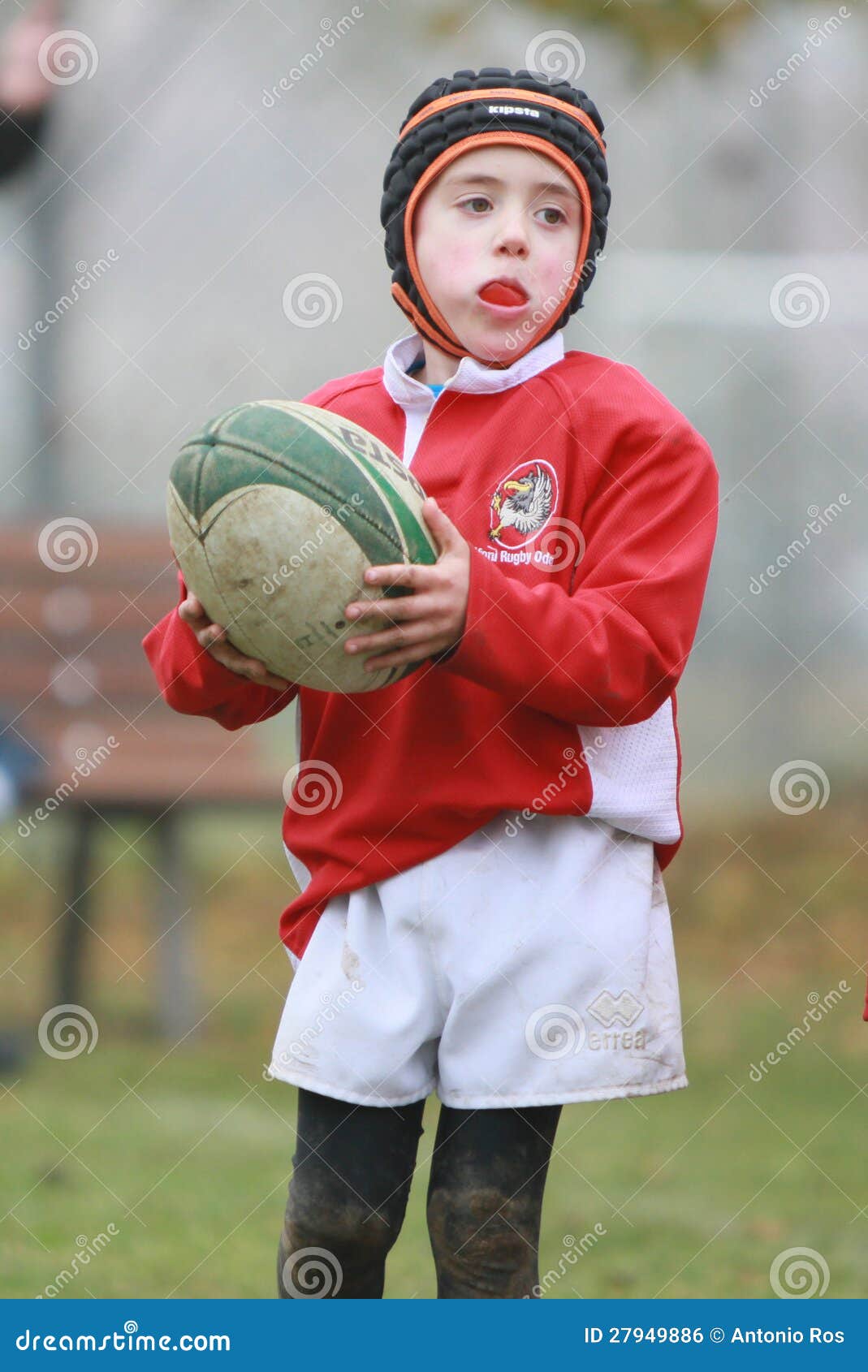 Boy with Red Jacket Play Rugby Editorial Photo - Image of sport ...