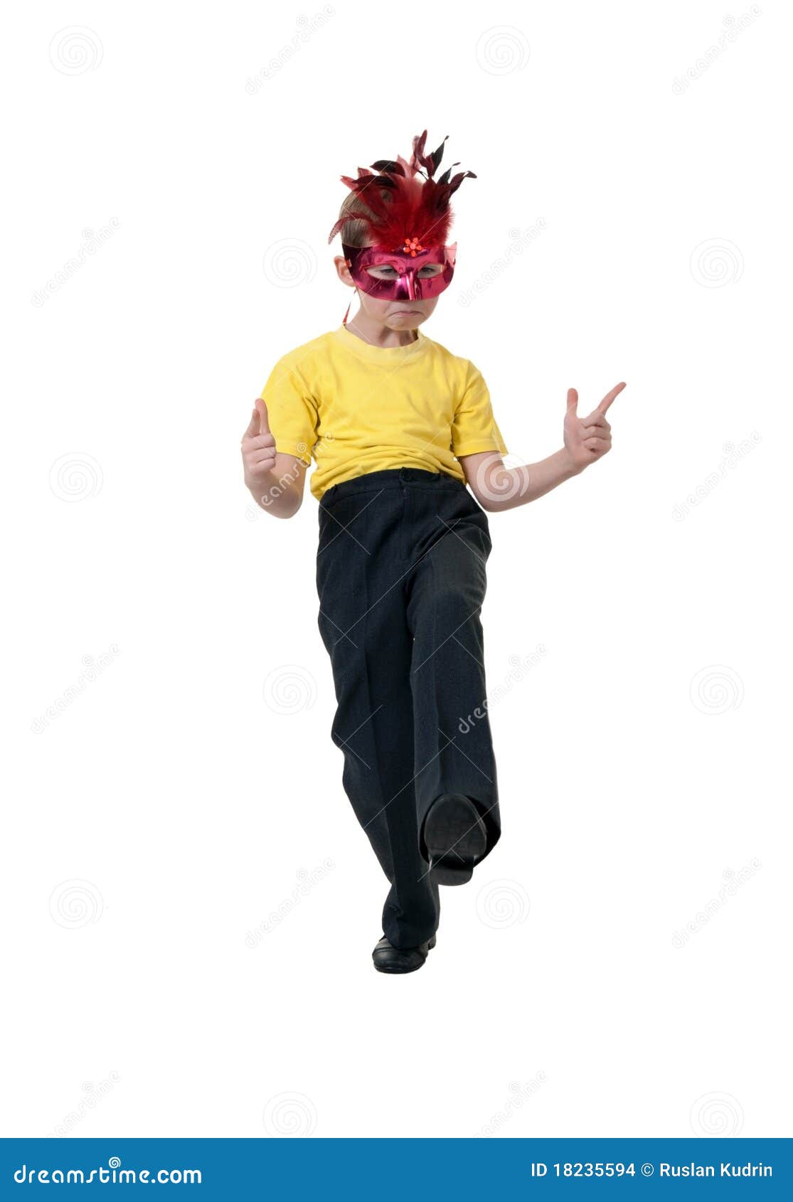 Boy in a red mask stock photo. Image of celebration, play - 18235594