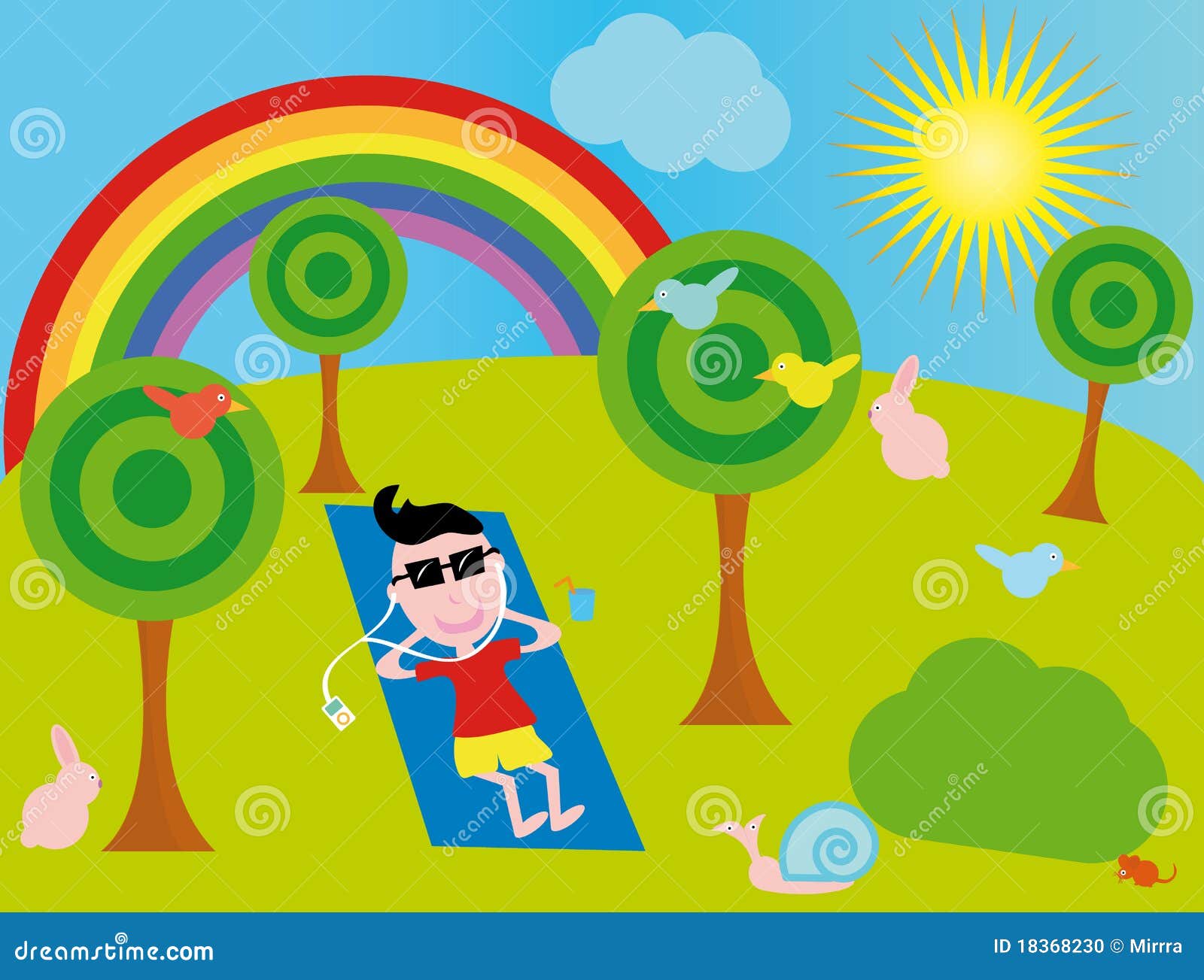 Boy is relaxing stock vector. Illustration of leisure - 18368230