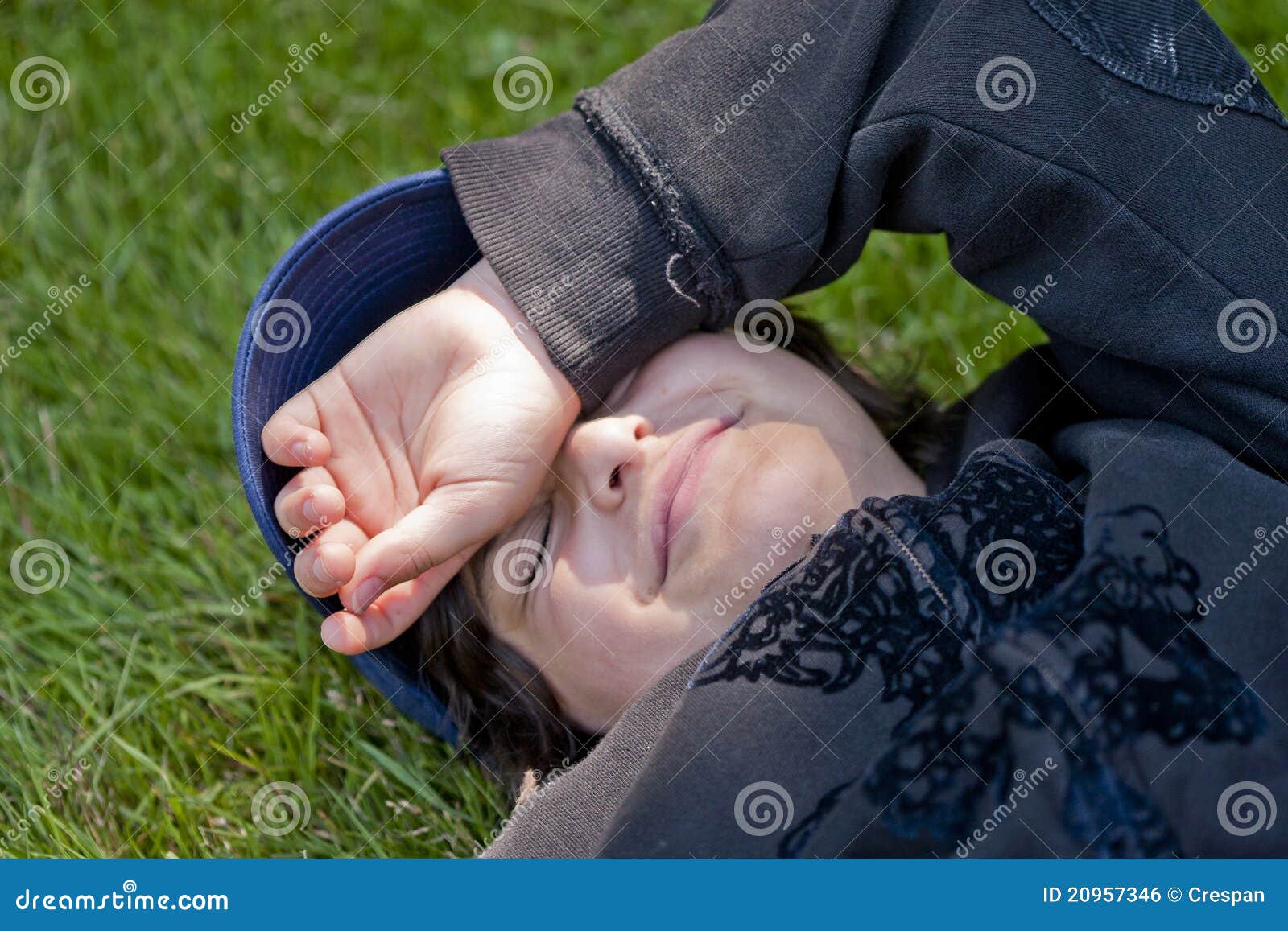 Boy relaxing stock photo. Image of face, dreaming, child - 20957346