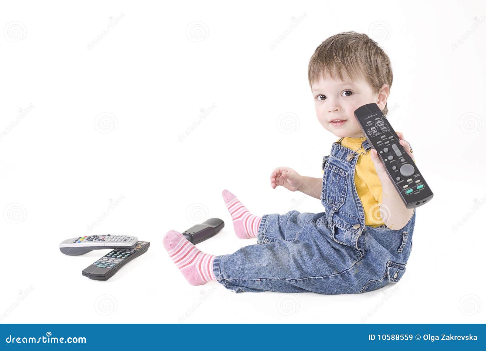 Boy with remote control stock image. Image of blonde - 10588559