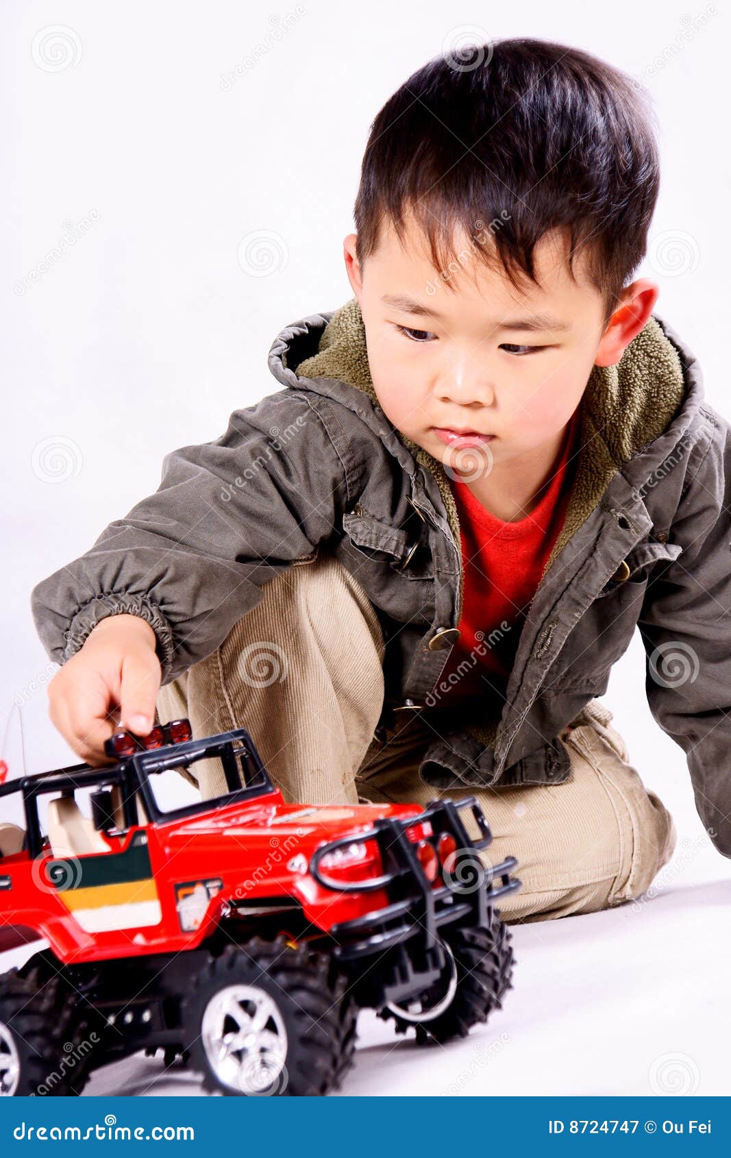 Boy and remote control car stock image. Image of person - 8724747