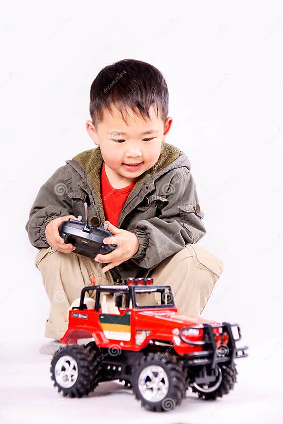 Boy and remote control car stock image. Image of control - 8735109