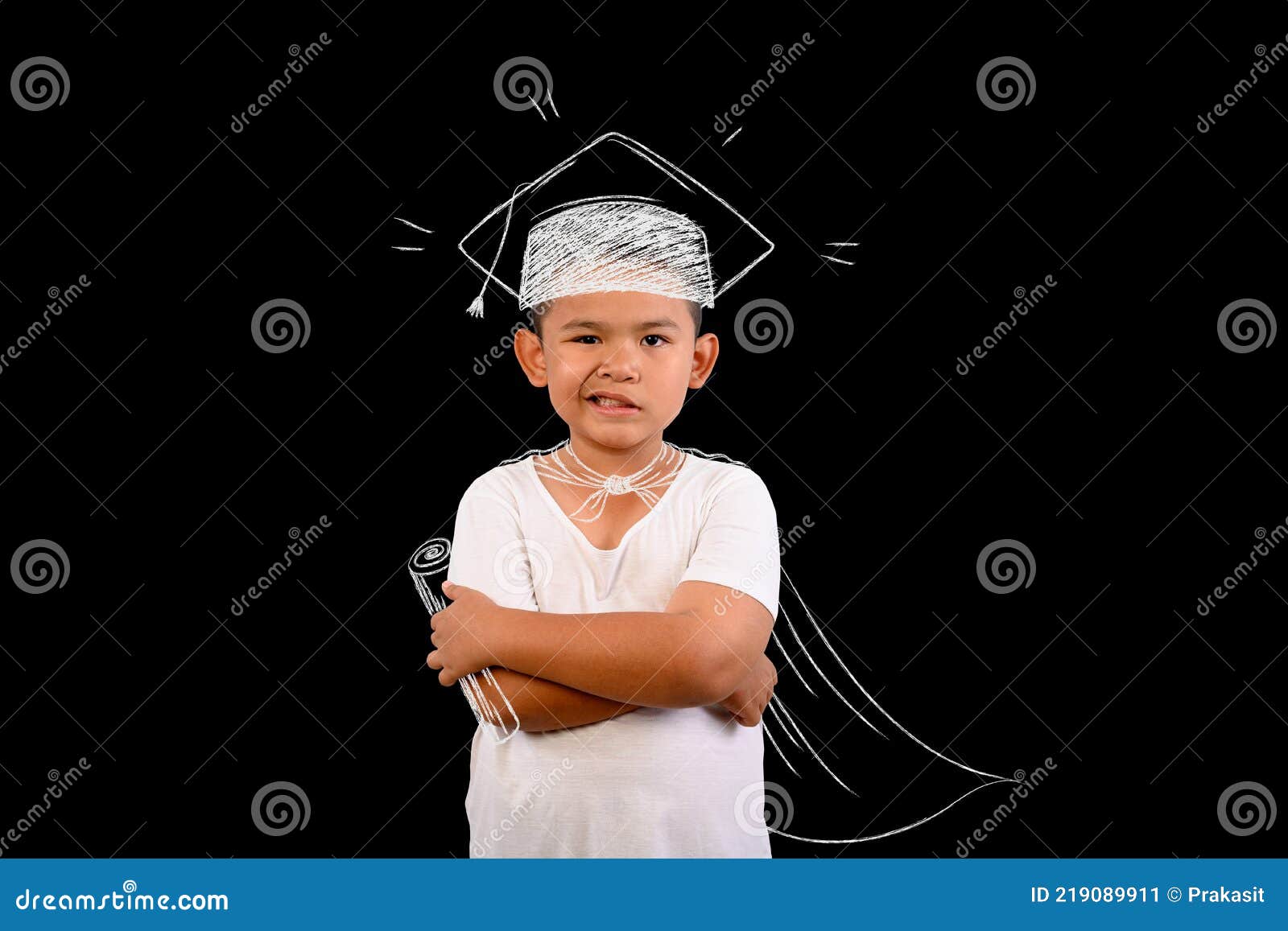 The Boy Represents Winning Number 1for Everything Stock Image - Image ...