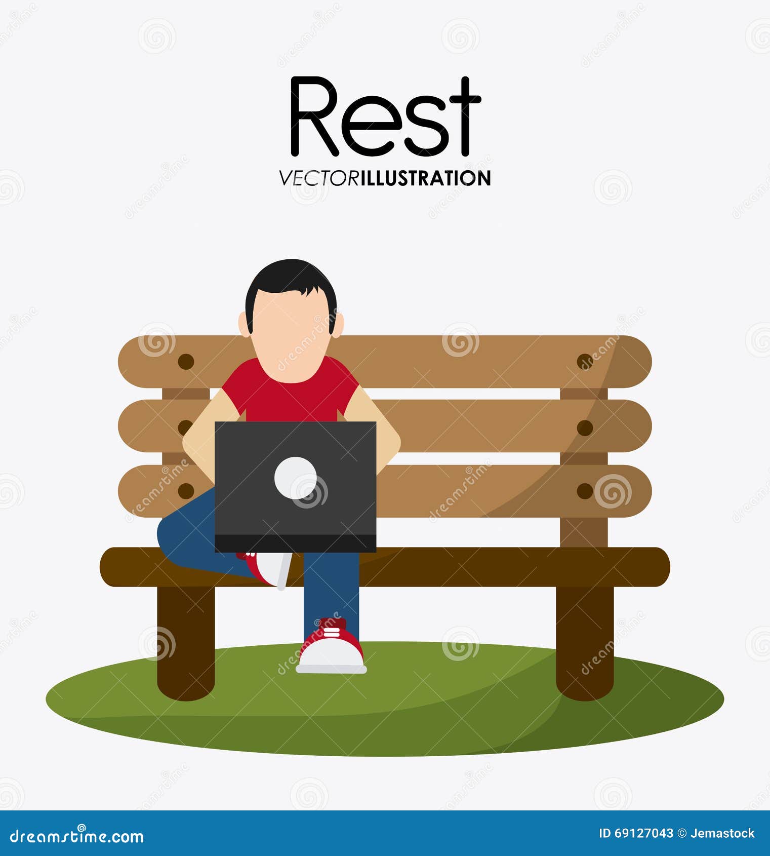 Boy Resting Design, Vector Illustration Stock Vector - Illustration of ...