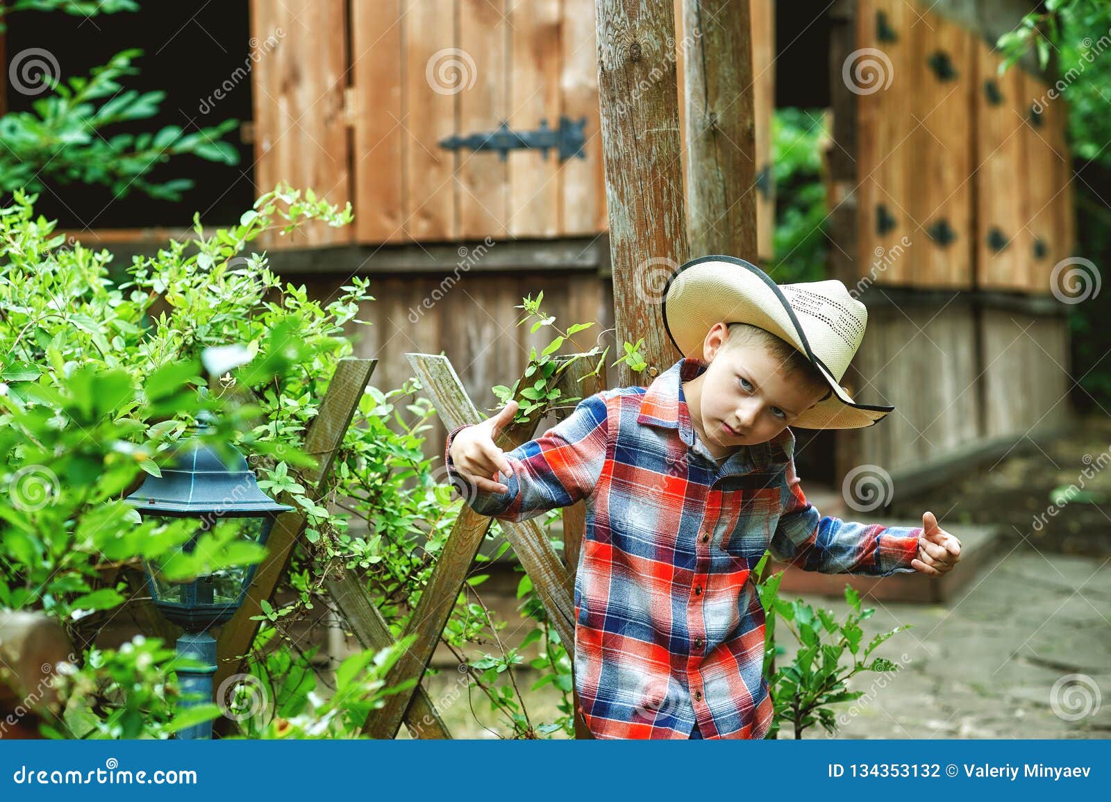 Boy Resting in the Summer on the Ranch Stock Photo - Image of people ...