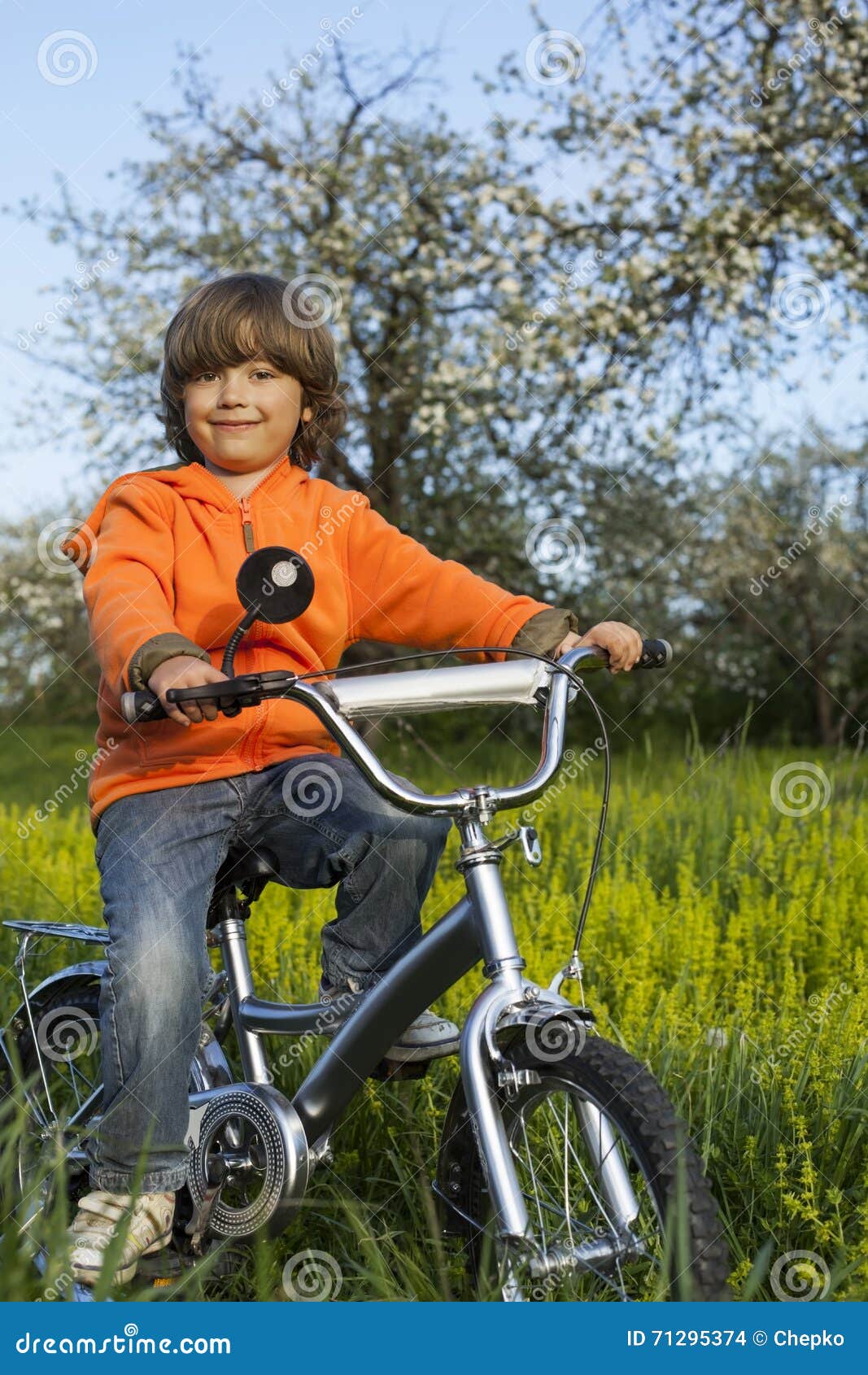 Boy ride bikes stock photo. Image of exercising, leisure - 71295374