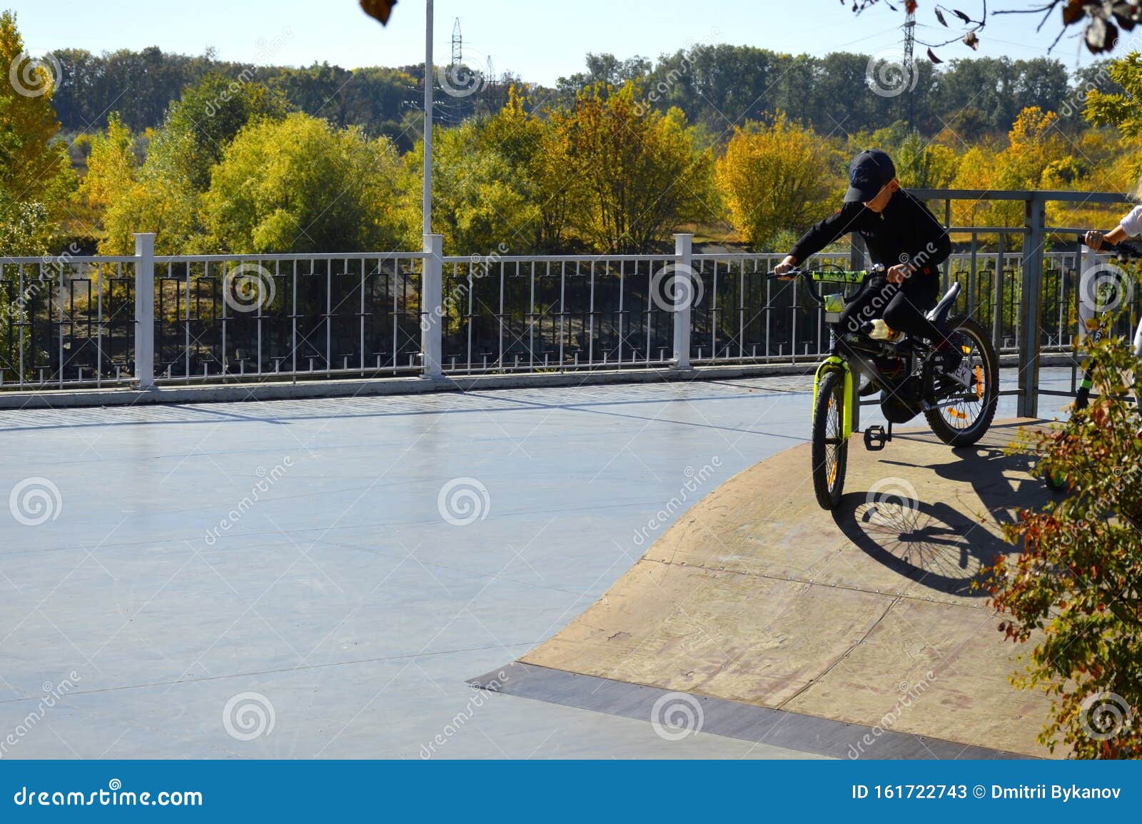 Boy Rides a Bicycle on a Cycle Track Editorial Stock Photo - Image of ...
