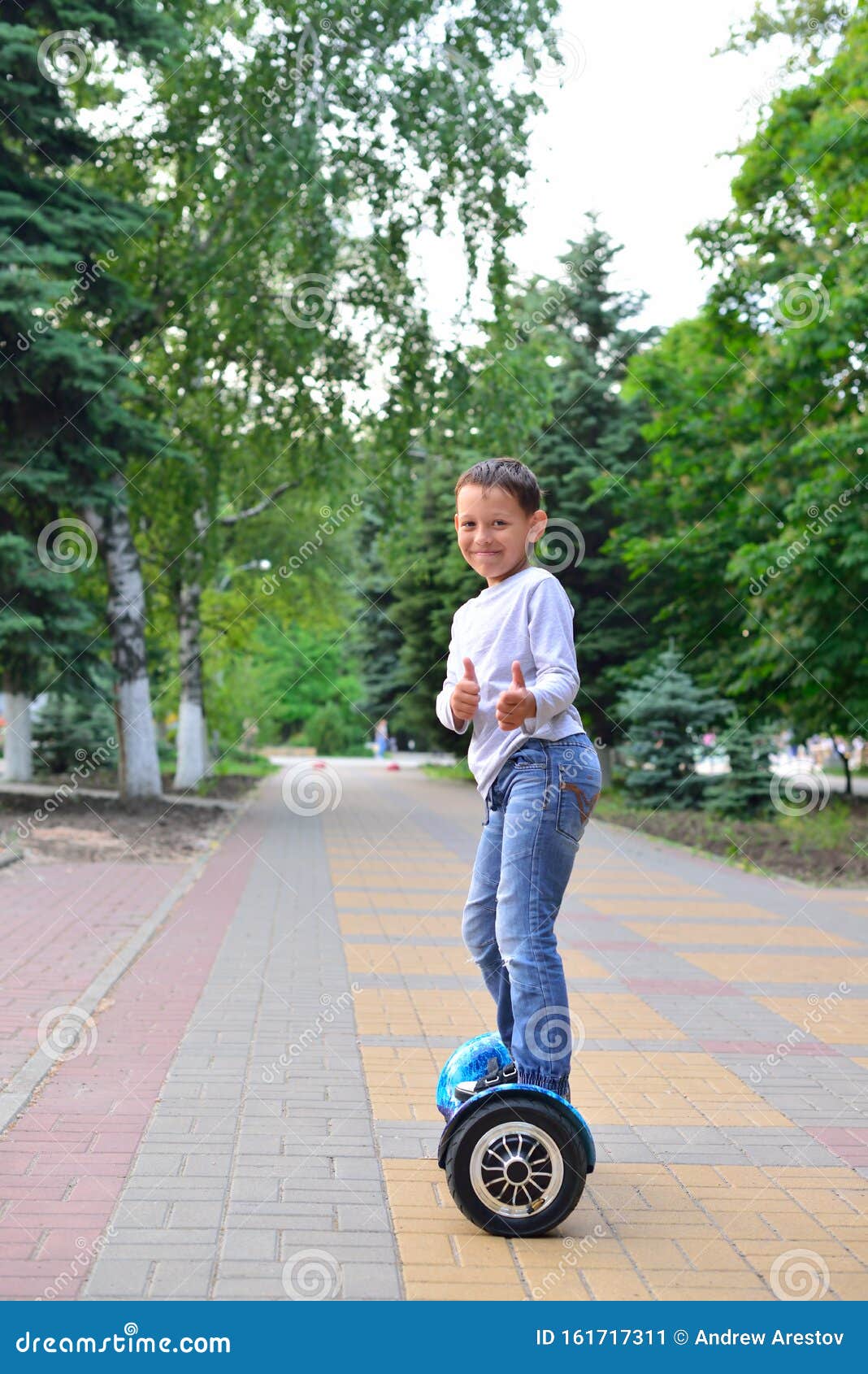 A boy rides gyroscooter stock image. Image of electrical - 161717311
