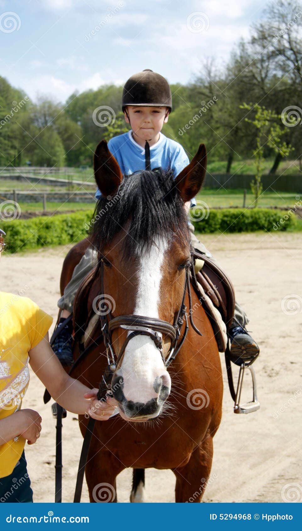 Boy rides on a horse stock photo. Image of horseback, child - 5294968