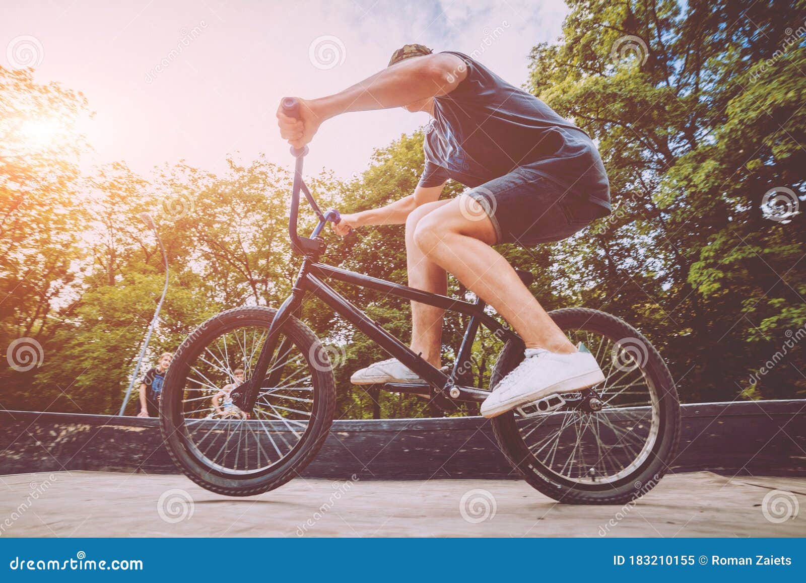 Boy Riding a Bmx in a Park. Stock Image - Image of activity, rider ...