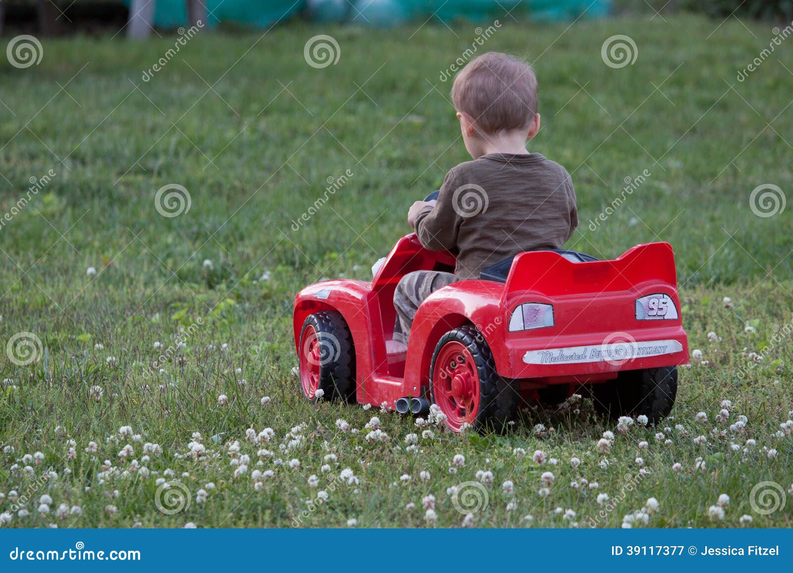 Boy riding his car stock image. Image of vehicle, toddler - 39117377