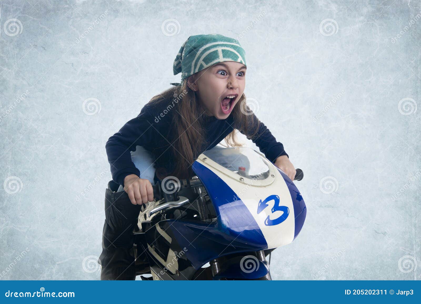 Boy Riding Racing Motorcycle Screaming Stock Image - Image of scream ...