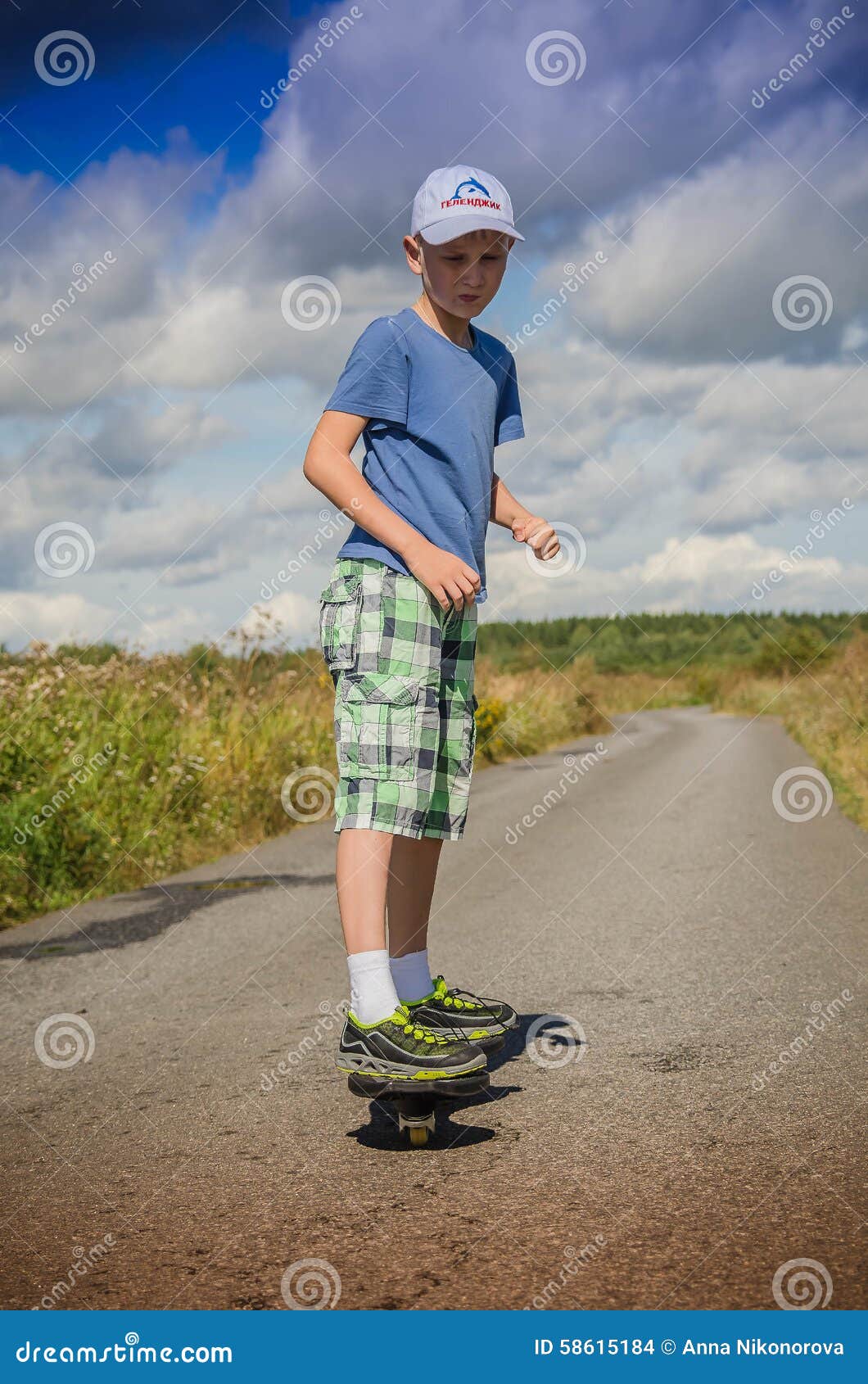 Boy Riding on the Road Waveborde Stock Photo - Image of lifestyles ...