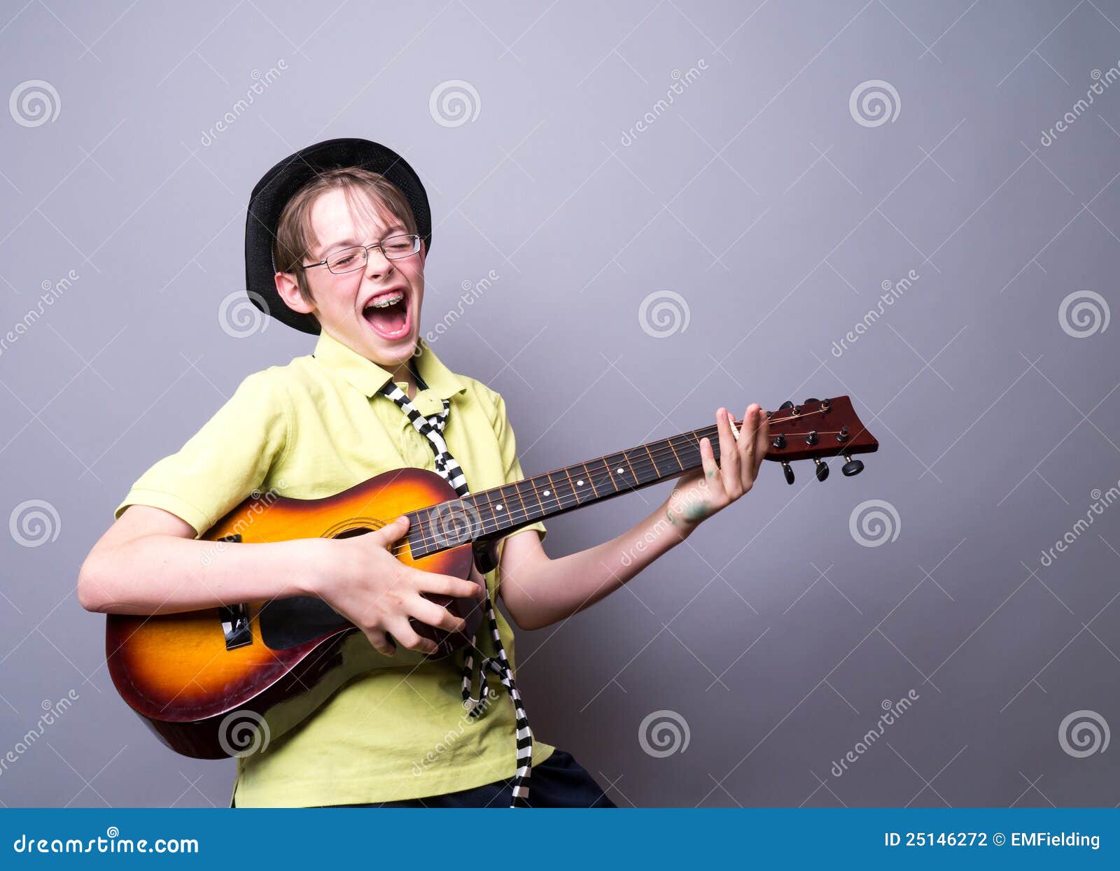 Boy Rocking Out stock photo. Image of church, middle - 25146272