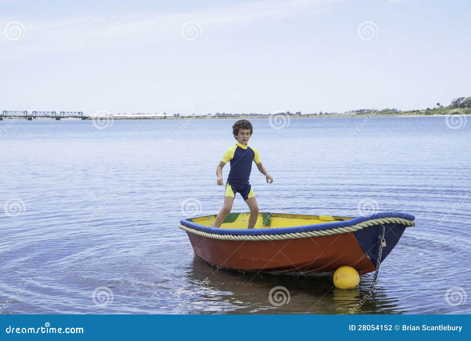 Boy rocking small boat stock photo. Image of child, play - 28054152