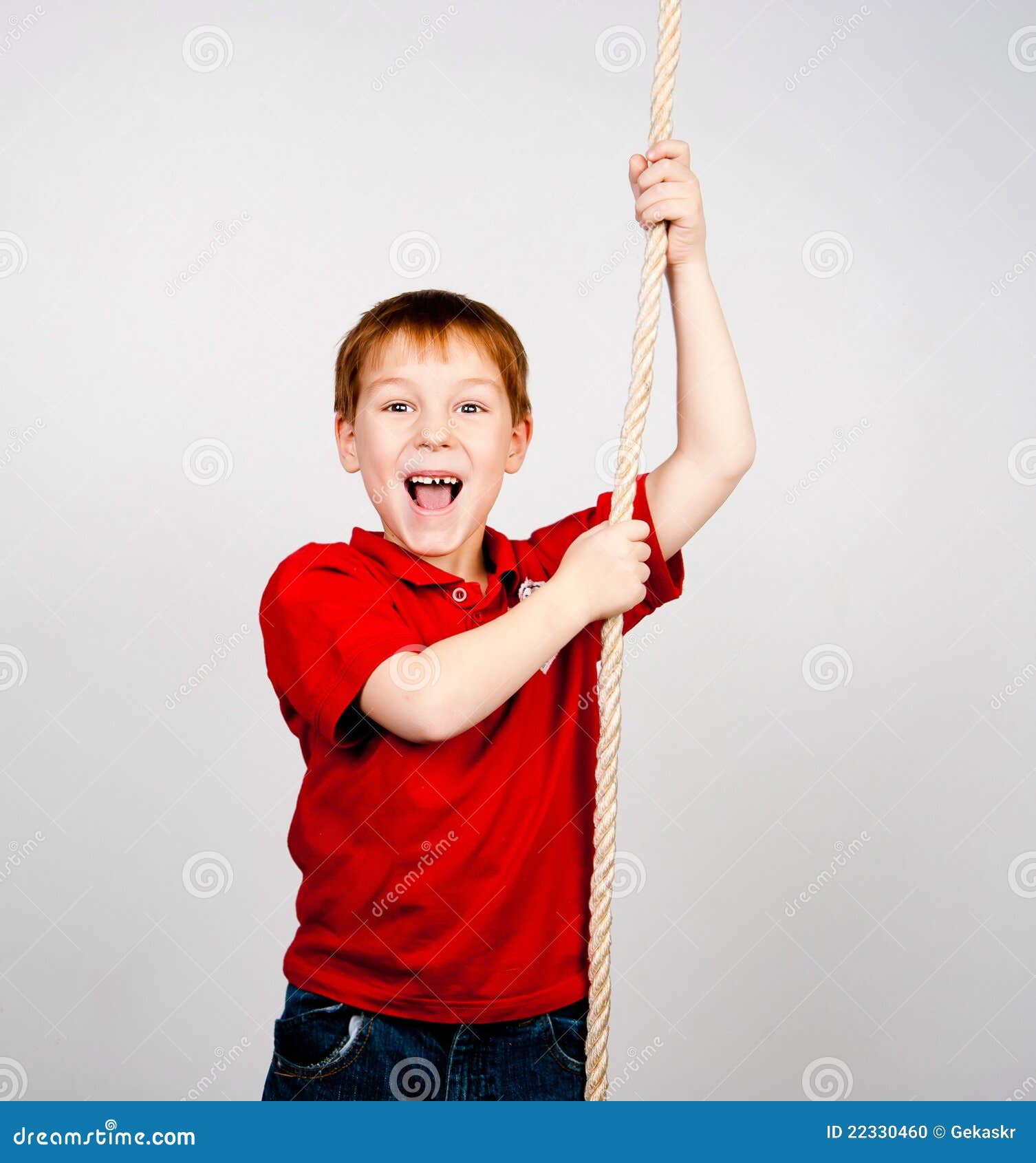 Boy with a rope stock photo. Image of cable, strength - 22330460