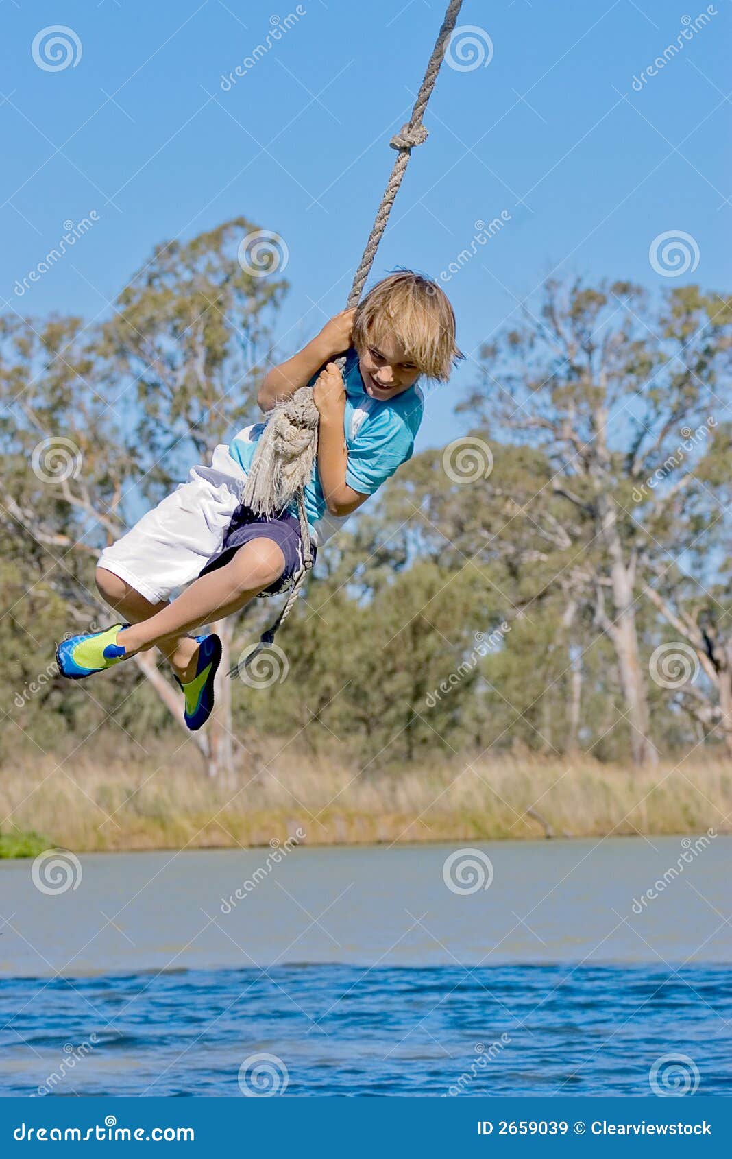 Boy on rope stock image. Image of dropping, person, rope - 2659039
