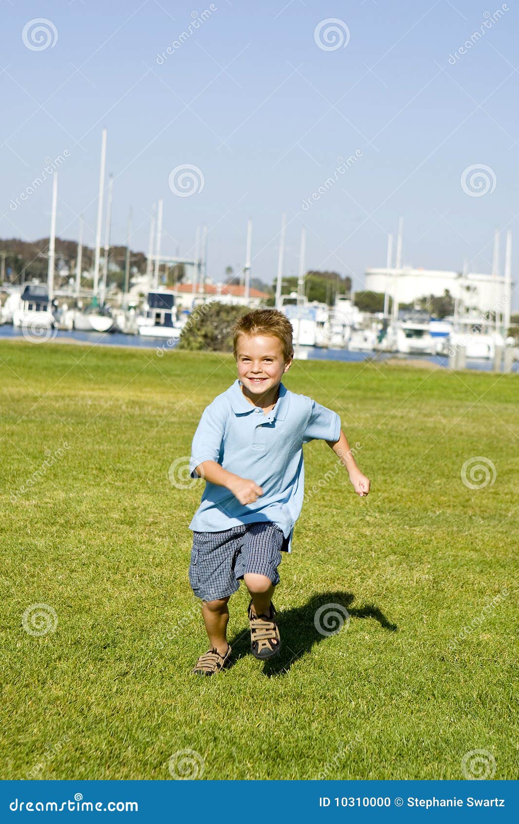 Boy running stock photo. Image of dock, laugh, colors - 10310000