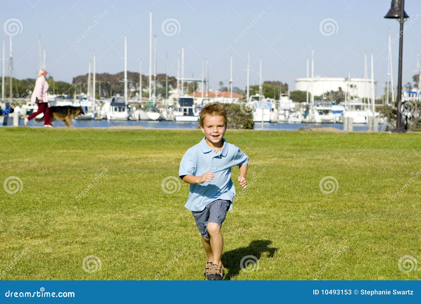 Boy running stock image. Image of dock, colors, beautiful - 10493153