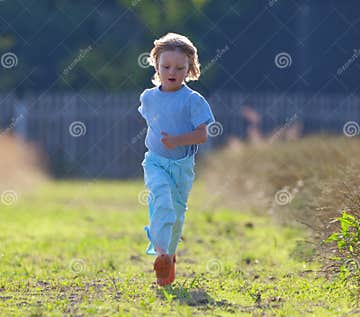 Boy running stock image. Image of outdoor, summer, leisure - 20310217
