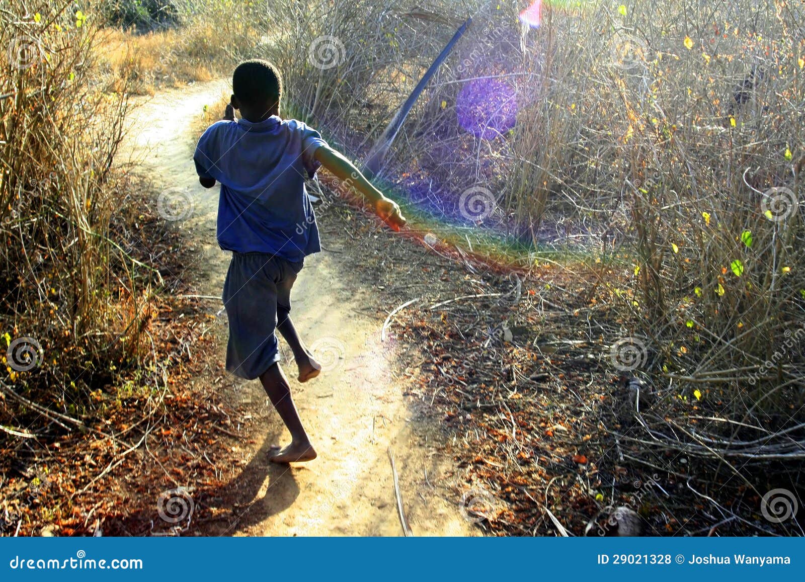 Boy running editorial stock photo. Image of bush, playing - 29021328
