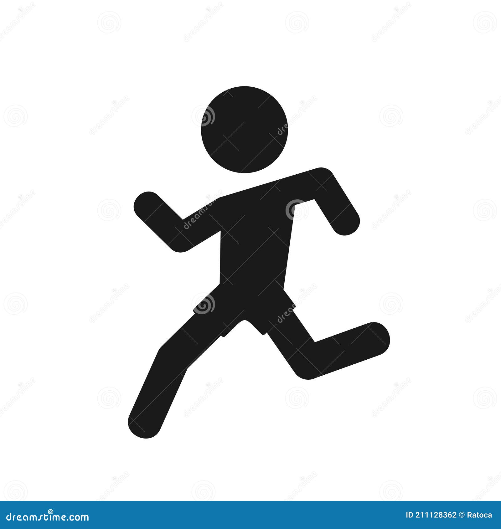 Boy running symbol stock vector. Illustration of symbol - 211128362
