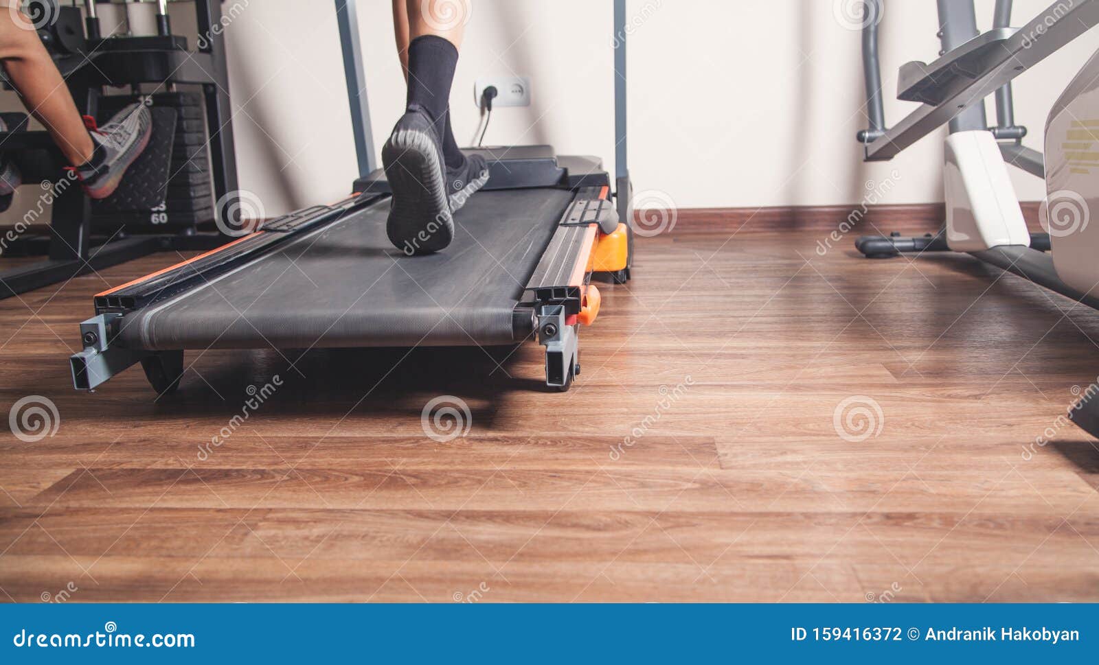 Boy Running on the Treadmill in the Gym Stock Photo - Image of indoors ...