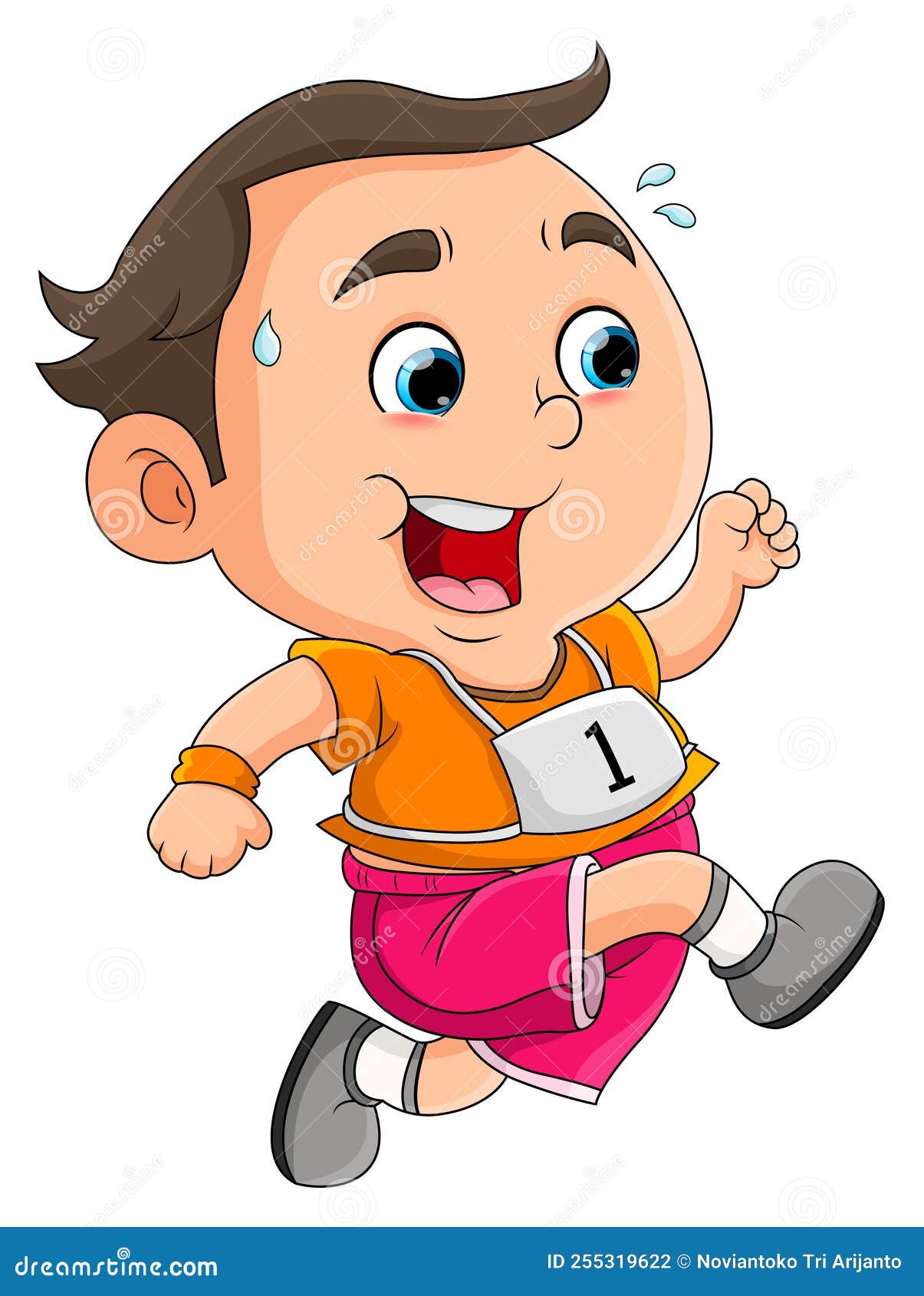 The Boy is Running Very Fast in a Competition and Feeling so Exhausted ...