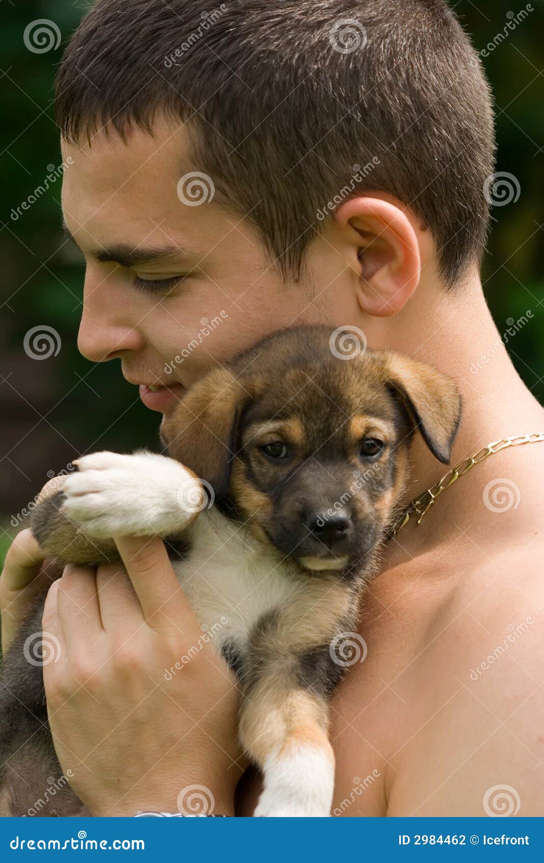 Boy and he s dog stock photo. Image of loving, love, mammal - 2984462
