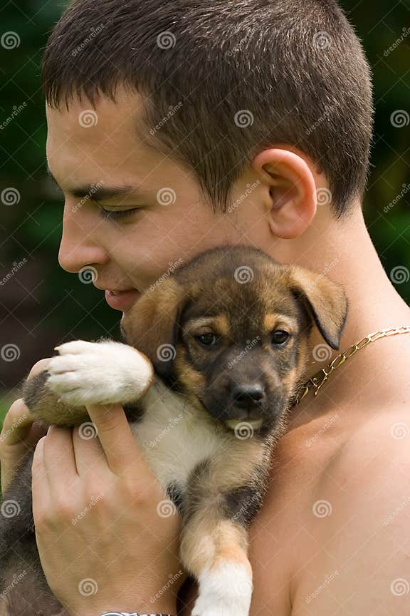 Boy and he s dog stock photo. Image of loving, love, mammal - 2984462