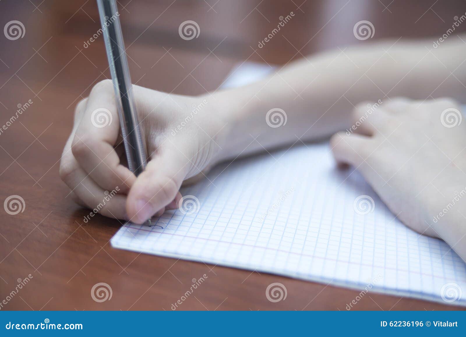 Boy s hand with a pencil stock photo. Image of pencil - 62236196