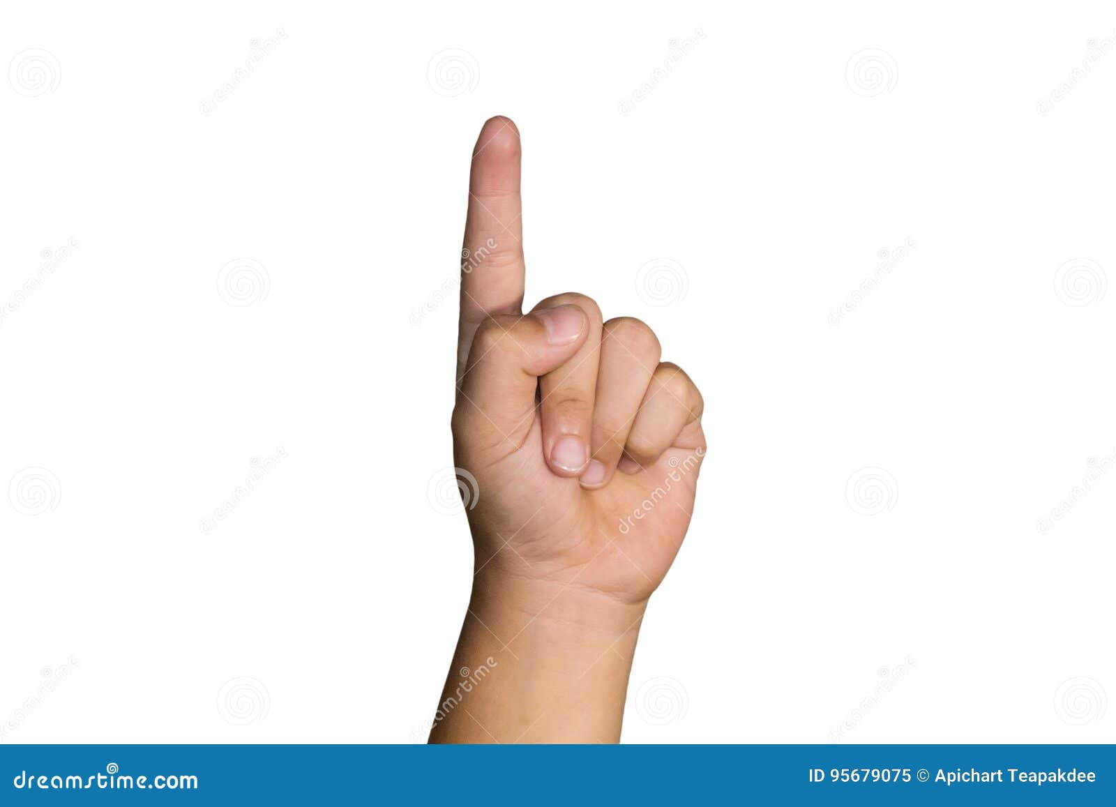 Boy& X27;s Hand is Show the Index Finger Stock Image - Image of ...