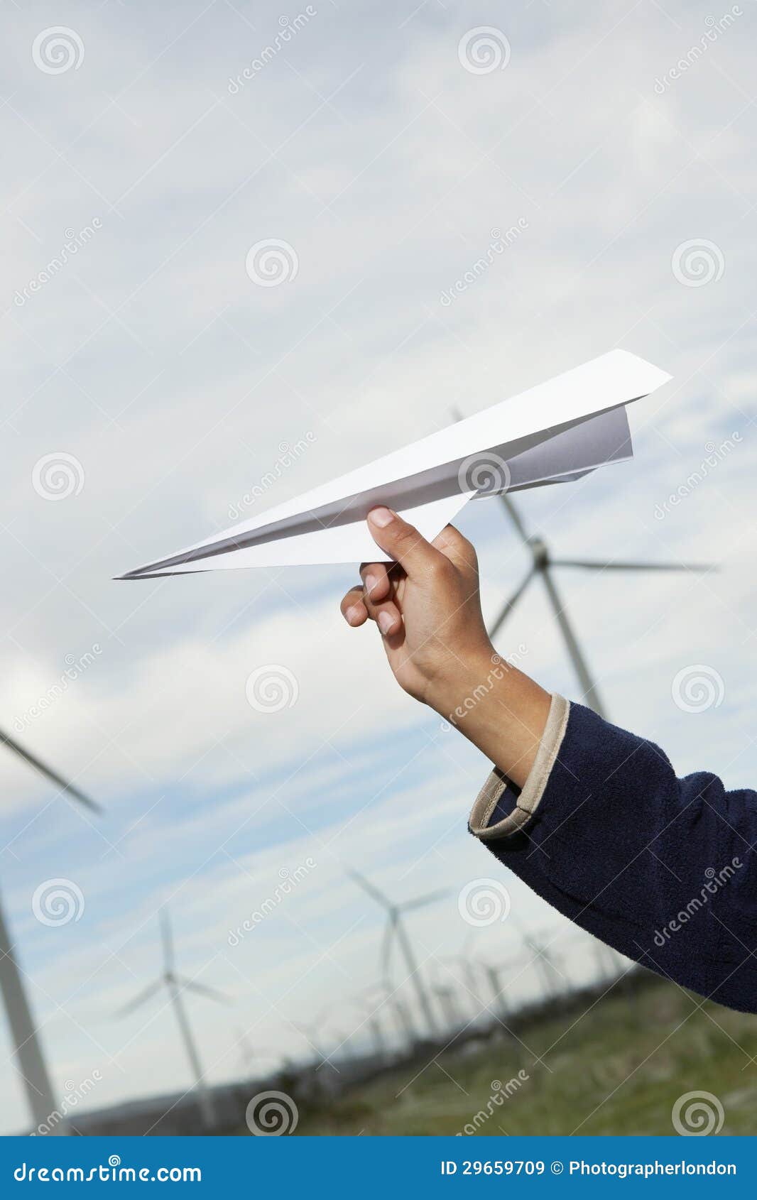 Boy S Hand Throwing Paper Plane Stock Image - Image of little, closeup ...