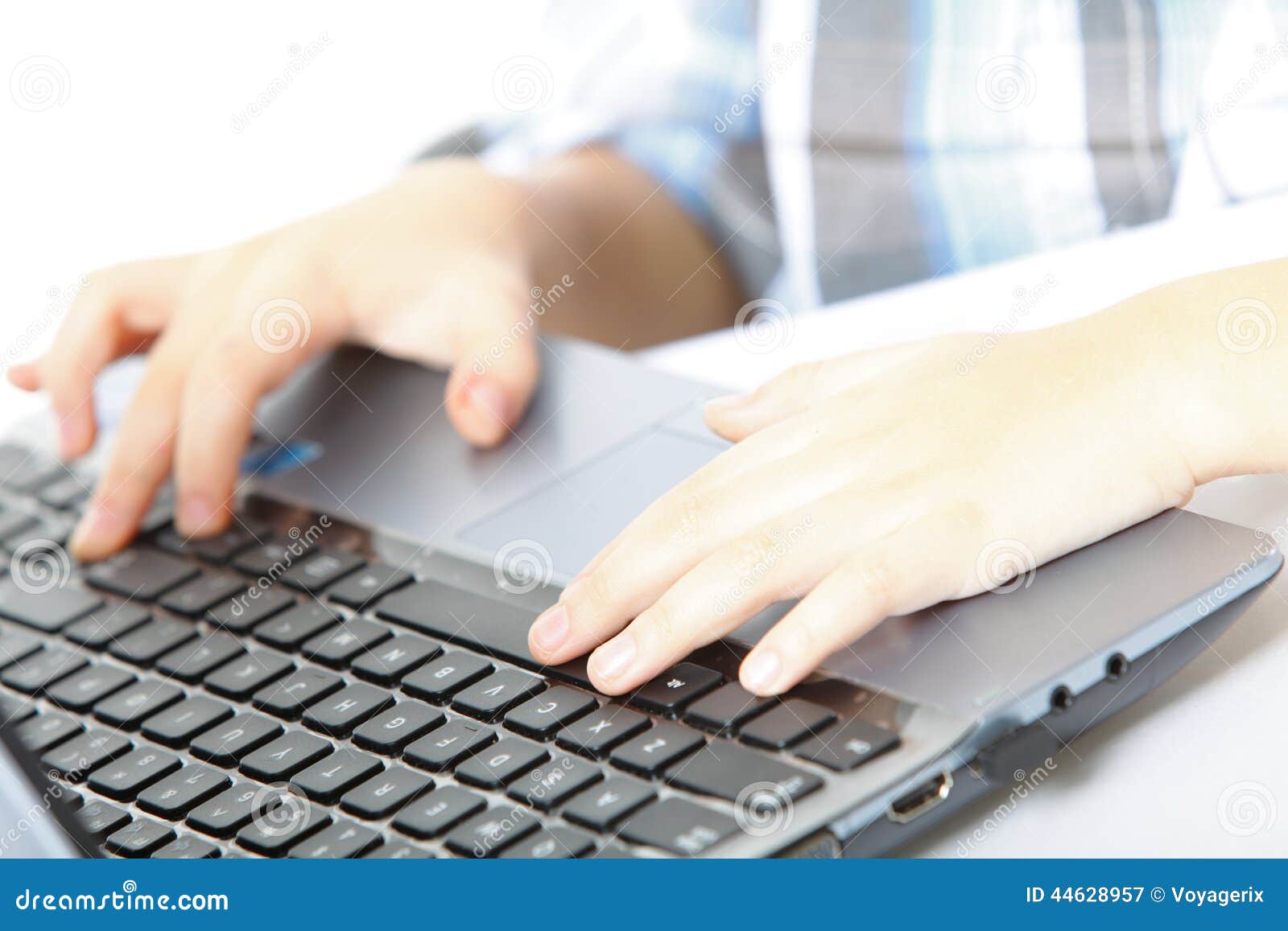 Boy S Hand Typing on Laptop Keyboard Stock Image - Image of hand, play ...
