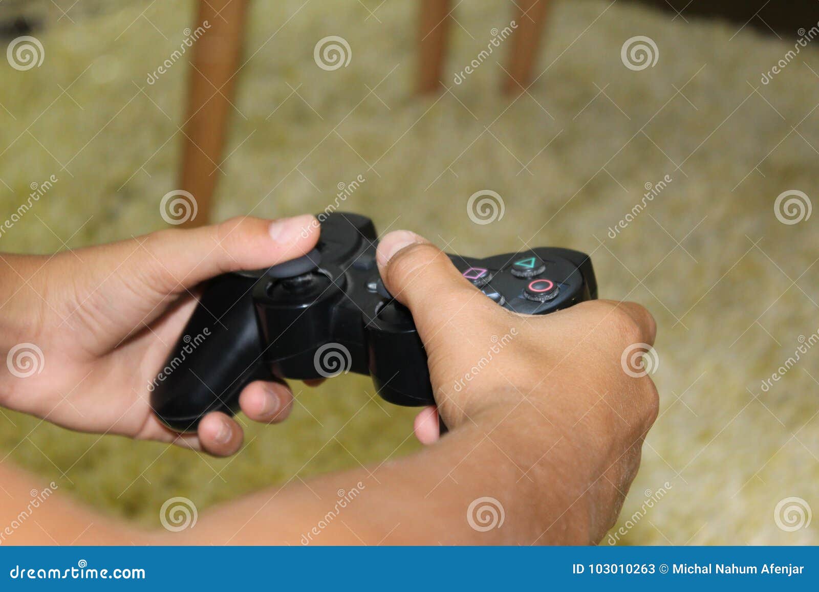 Boy`s Hands Playing Video Game Stock Image - Image of addiction ...