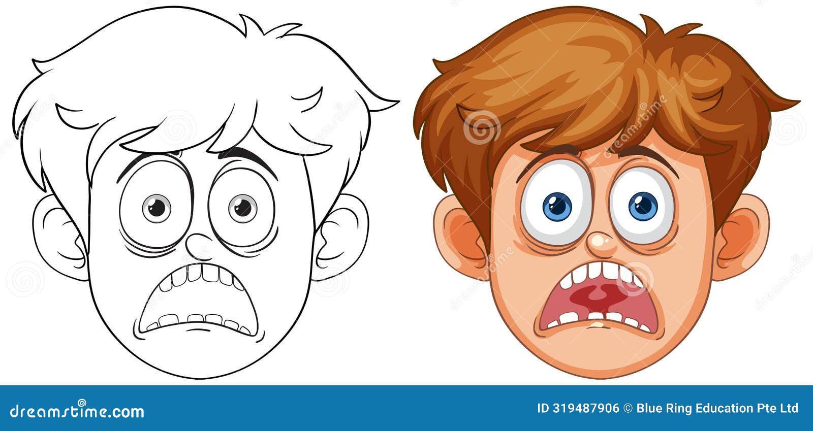 A boy s shocked face stock vector. Illustration of surprise - 319487906