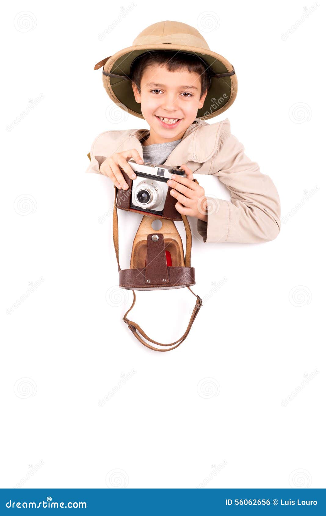 Boy in Safari clothes stock photo. Image of clothes, people - 56062656