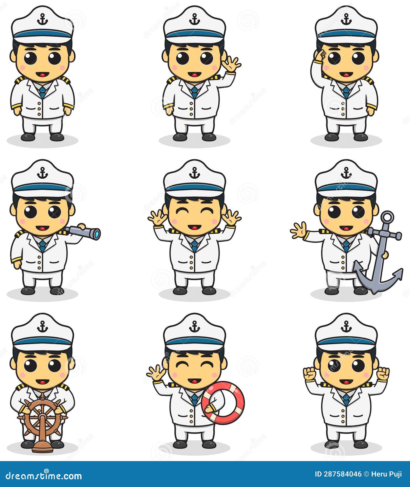 Sailors Navy Lines Royalty-Free Cartoon | CartoonDealer.com #307616114