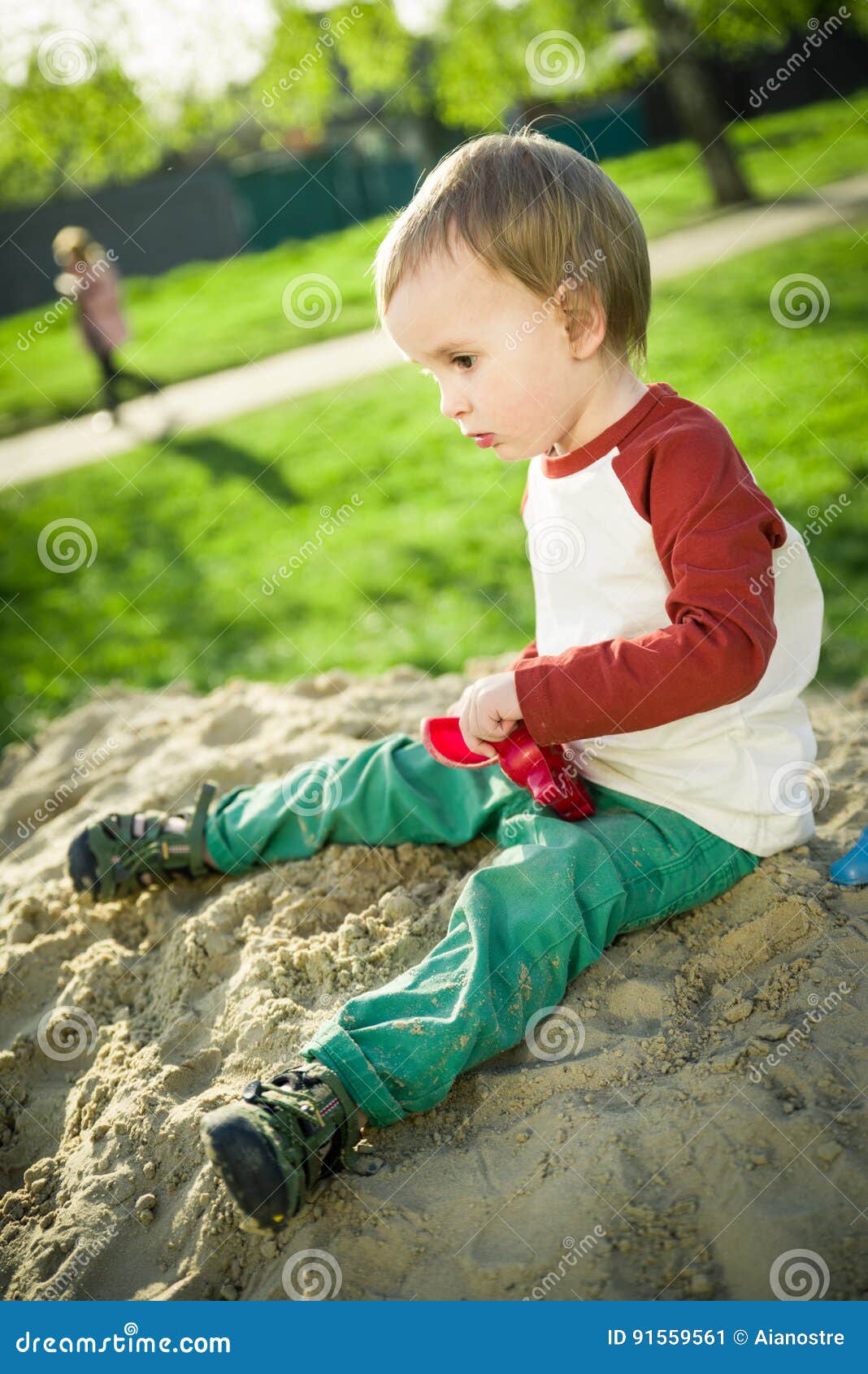 Boy and sand stock image. Image of happy, orange, holiday - 91559561