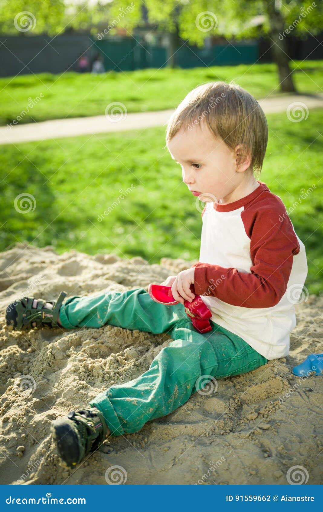 Boy and sand stock photo. Image of happy, caucasian, bright - 91559662