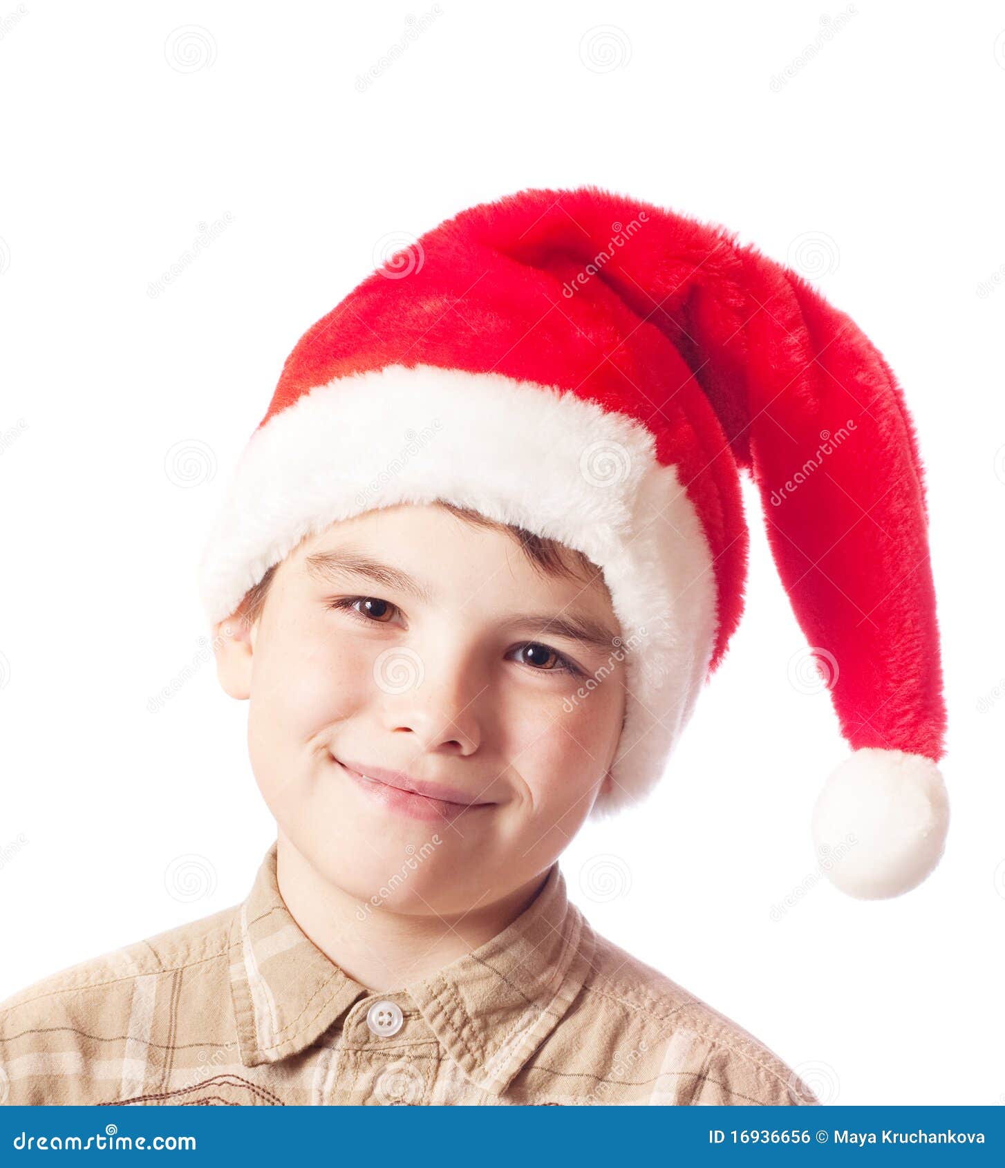 Boy in the santa claus hat stock photo. Image of beautiful - 16936656