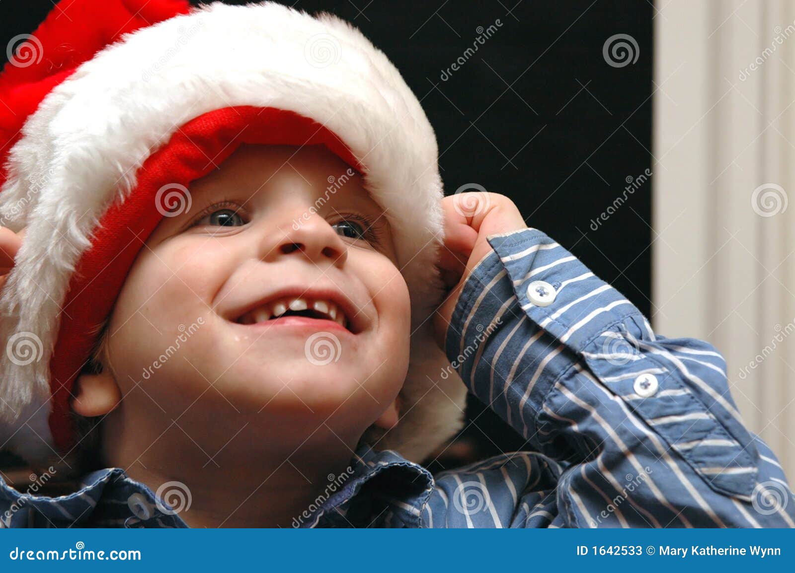 Boy in Santa hat stock image. Image of youth, boys, xmas - 1642533